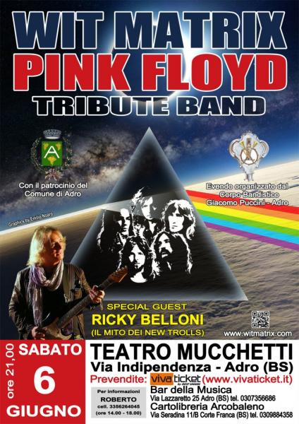 tributo ai Pink Floyd con i Wit Matrix e Ricky Belloni, Adro BS, 06/06 ...